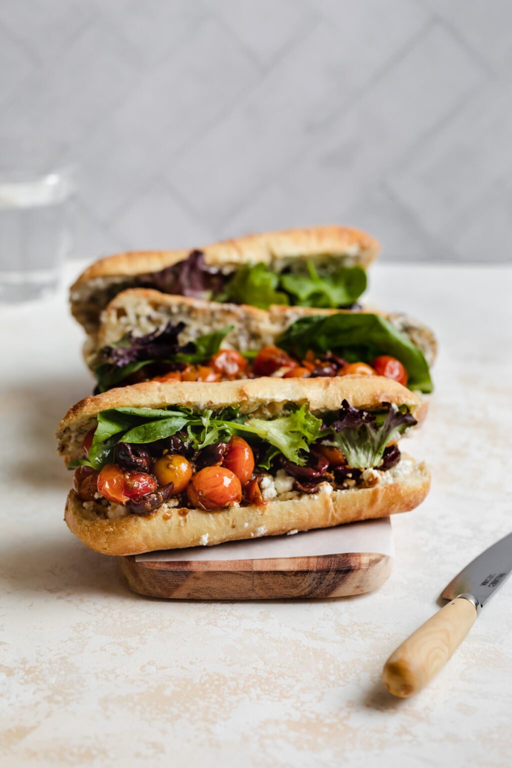 Mediterranean Goat Cheese Sandwich with Herbed Mayo | Fanciful Eats