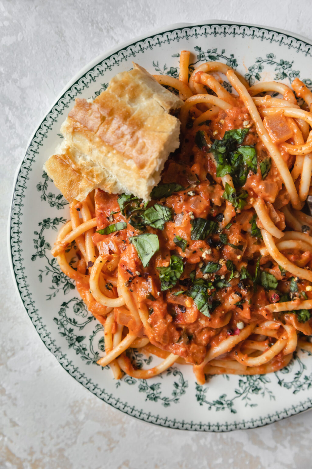 Bucatini with Spicy Vodka Sauce - Fanciful Eats