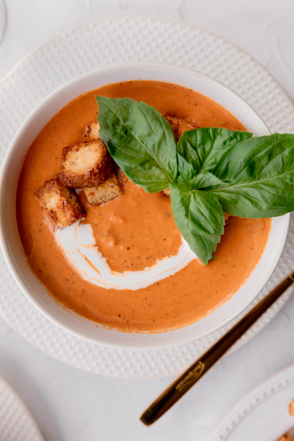 Rich and Creamy Tomato Basil Soup - Fanciful Eats