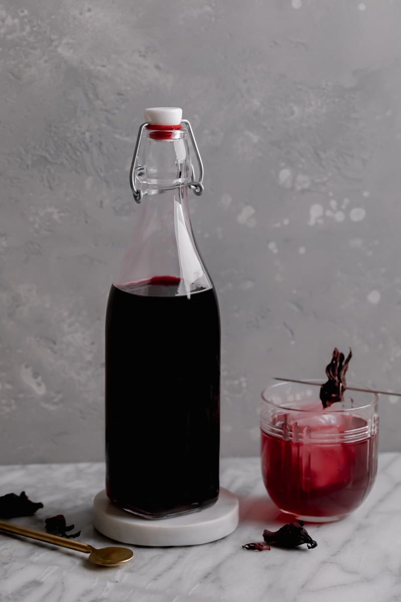 Hibiscus Syrup - Fanciful Eats