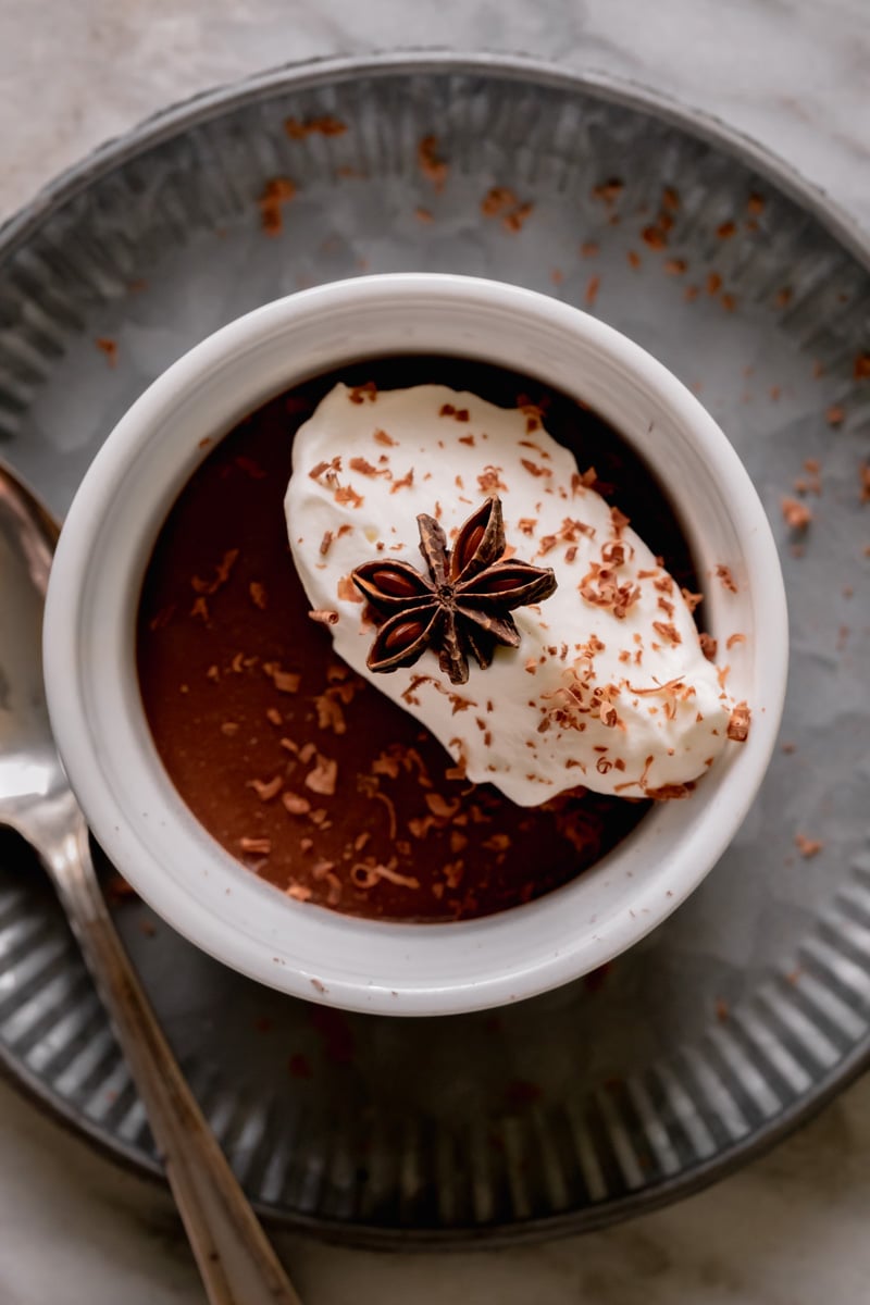 Five Spice Dark Chocolate Budino - Fanciful Eats