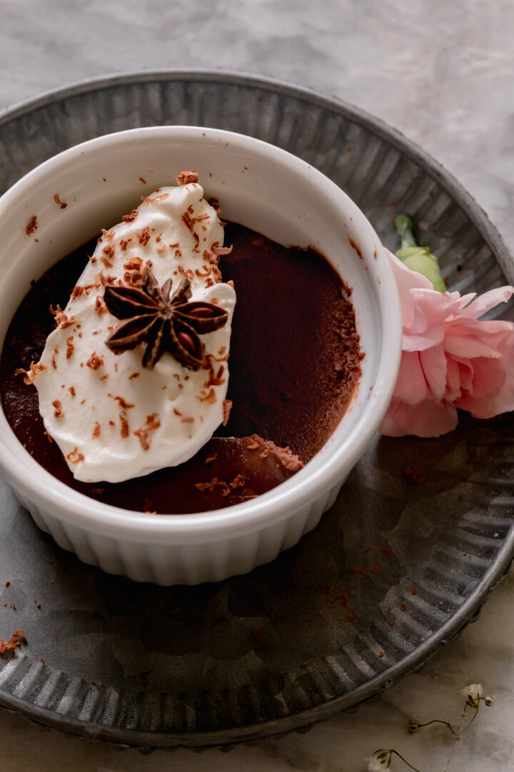 Five Spice Dark Chocolate Budino - Fanciful Eats