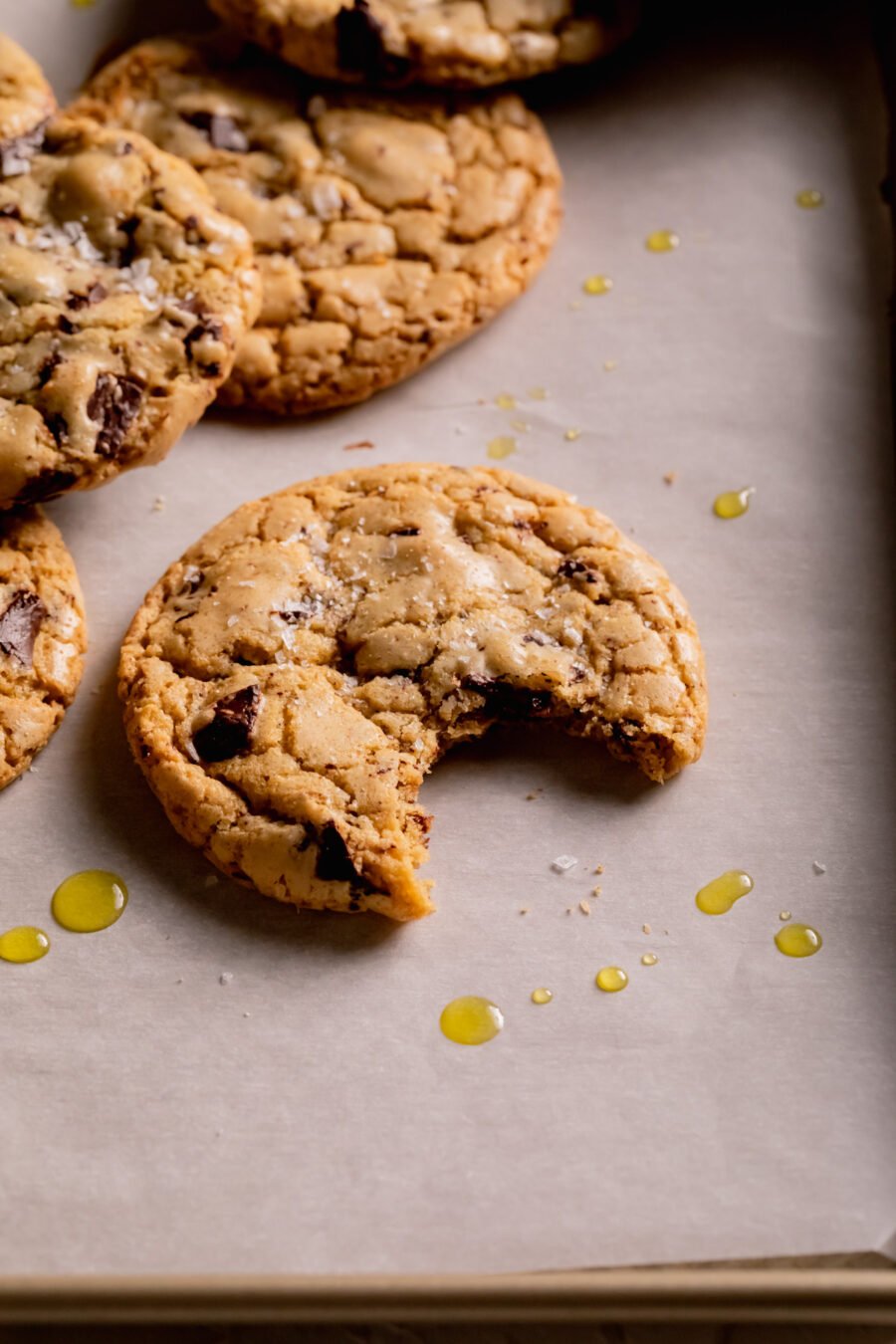 Olive Oil Chocolate Chip Cookies - Fanciful Eats