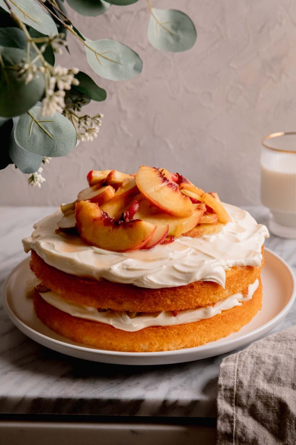 Peach Mascarpone Cake - Fanciful Eats