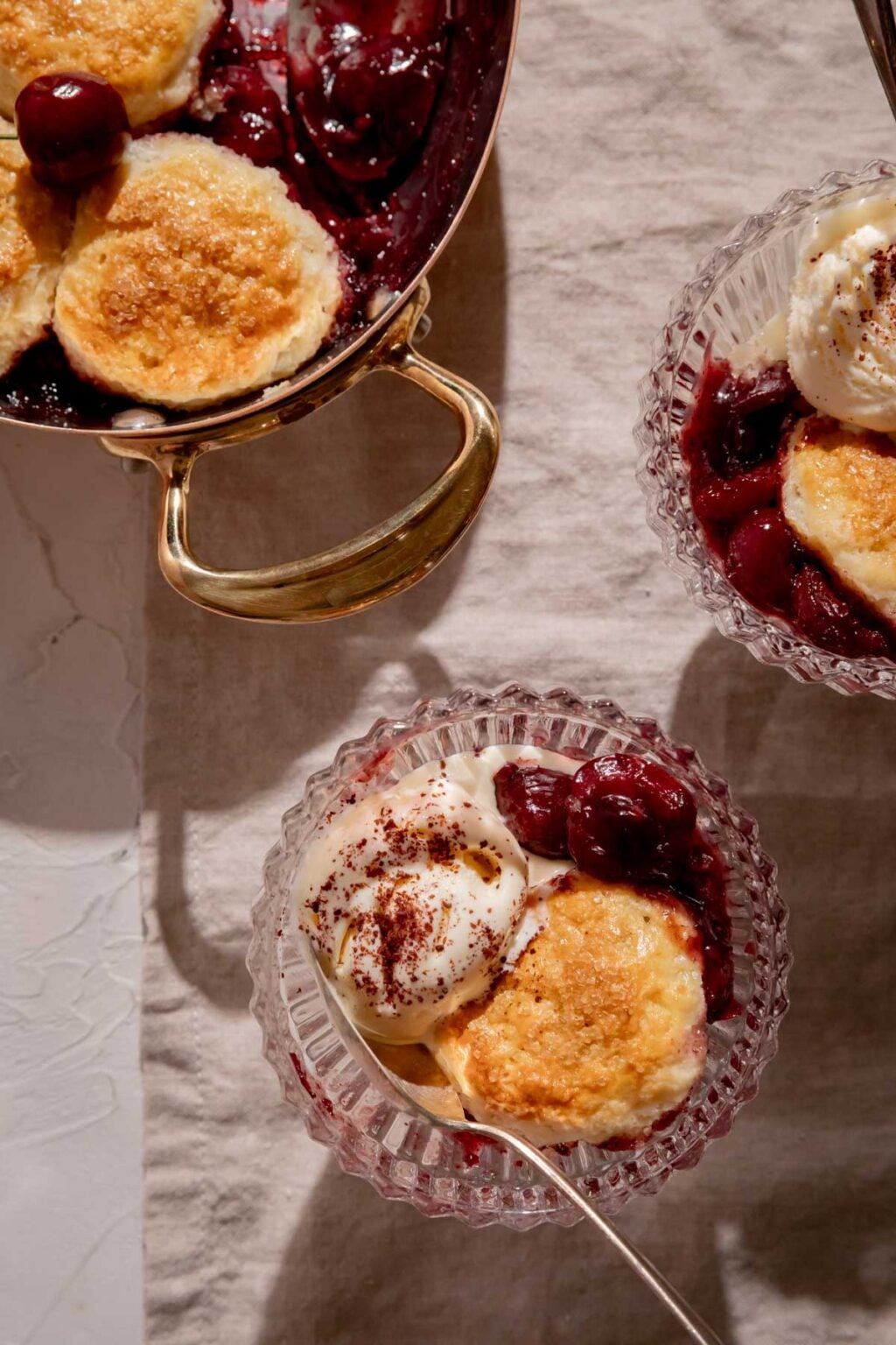 Sumac Cherry Biscuit Cobbler - Fanciful Eats