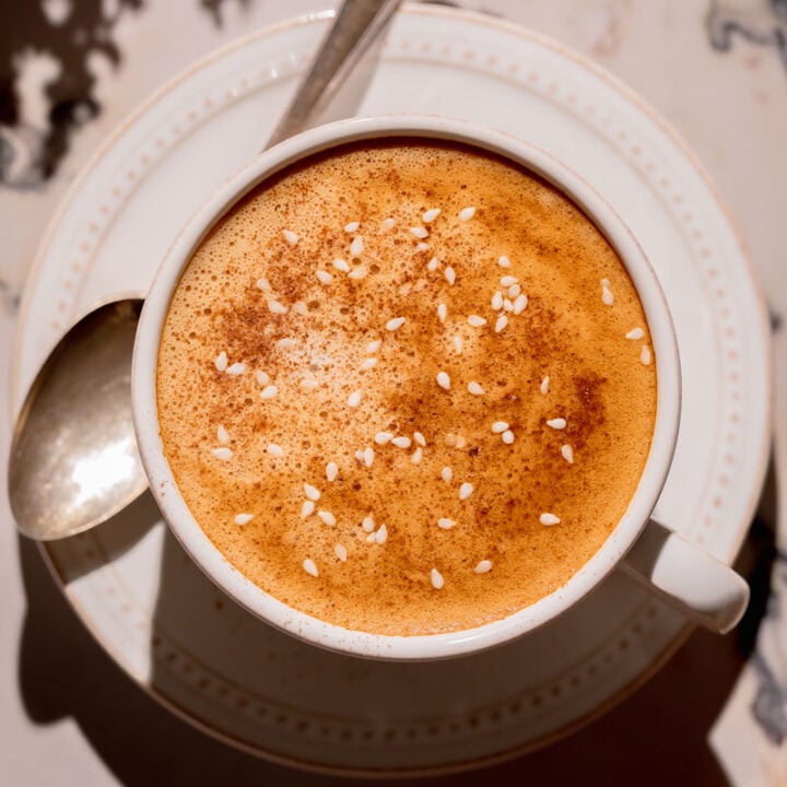 Maple Tahini Latte - Fanciful Eats